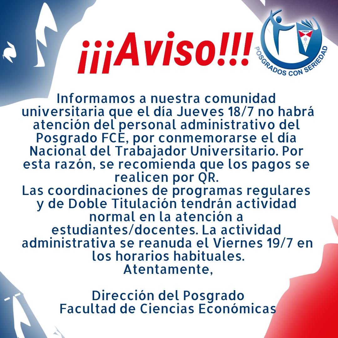 Avisos archivos - Posgrados en Ciencias Económicas - UMSS